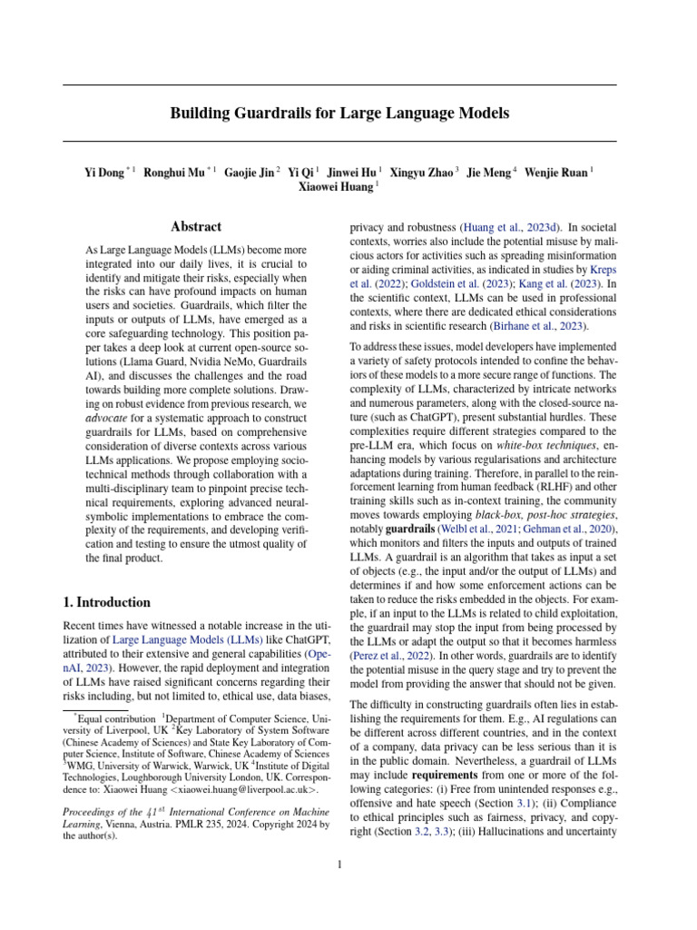 Building Guardrails For Large Language Models | PDF | Artificial Intelligence | Intelligence (AI ...