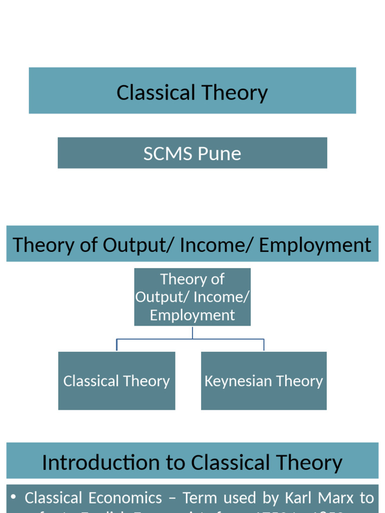 1. Classical Theory | PDF | Economics | Economic Equilibrium