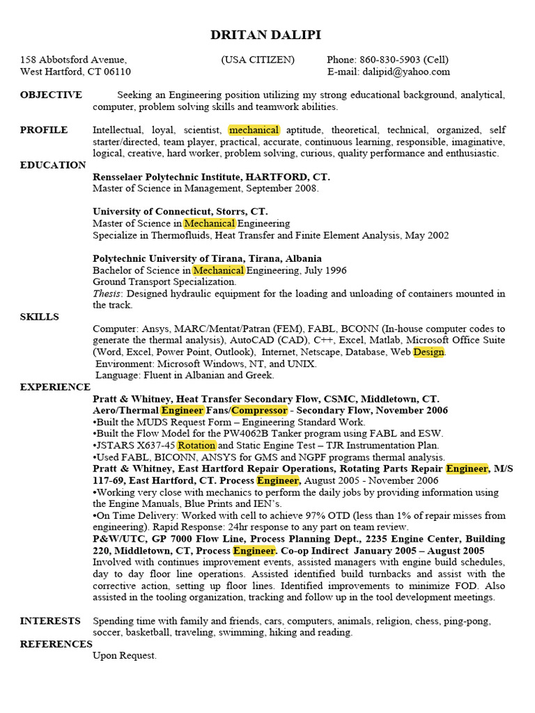 Dice Profile Dritan Dalipi | PDF | Mechanical Engineering | Engineering