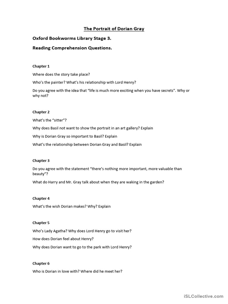 The Picture of Dorian Gray. Oxford Bookworms Library. Reading ...