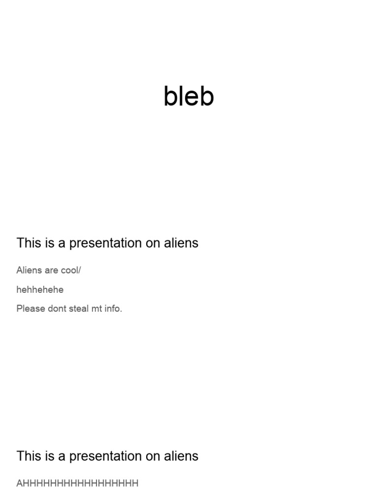 Aliens Presentation | PDF