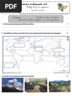 Planisphère à Compléter pour 6ème | PDF | Sciences et mathématiques
