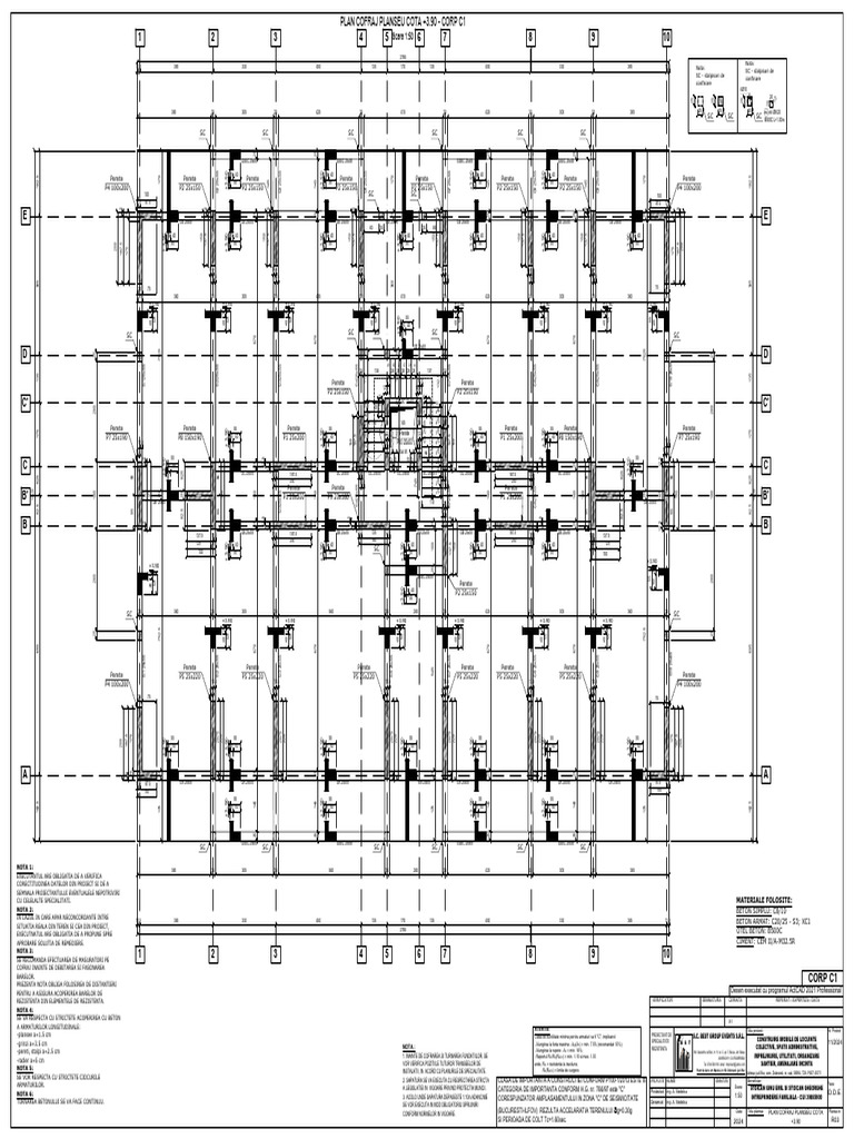 C1 - R03 - Plan Cofraj Planseu Cota +3.90 | PDF
