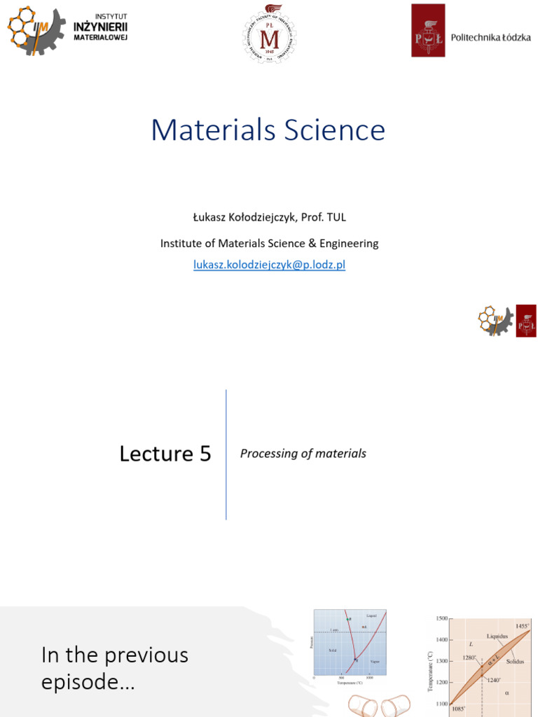 Lecture 5 MatSci Presentation | PDF | Forging | Rolling (Metalworking)