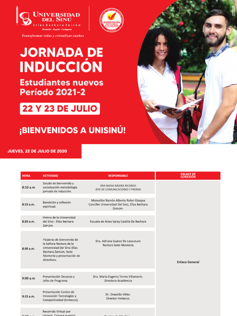 Agenda Virtual UNISINÚ 2021-2 | PDF