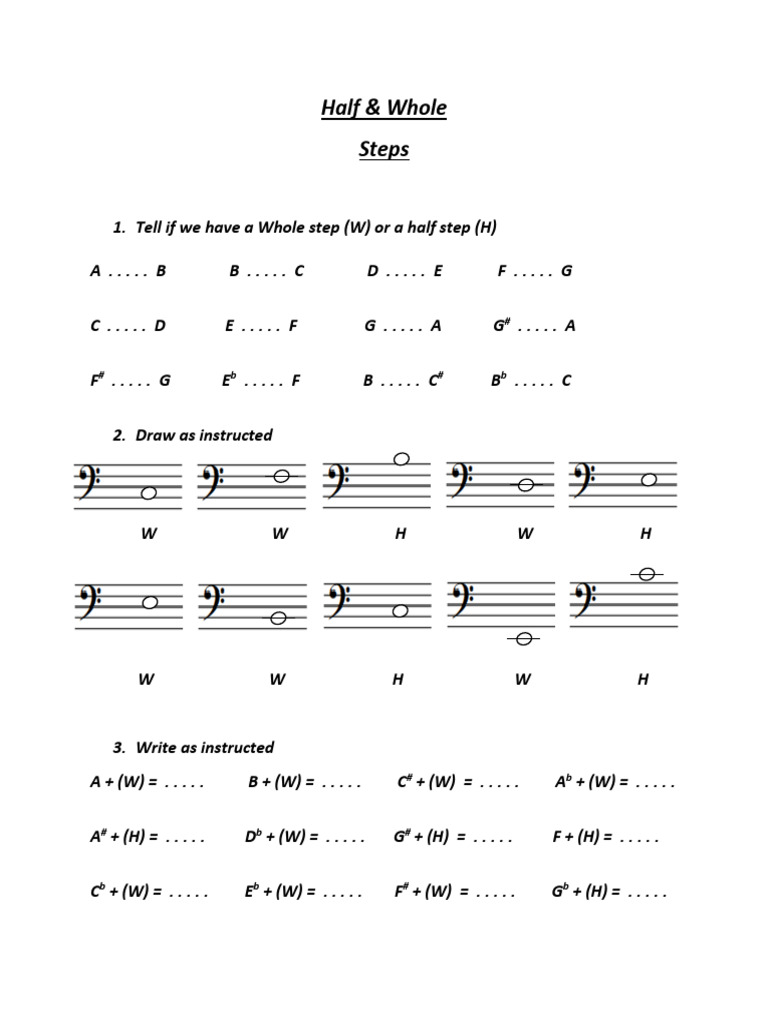Half & Whole Steps | PDF