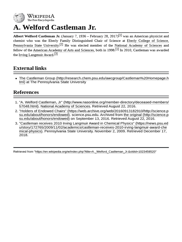 A. Welford Castleman Jr. | PDF