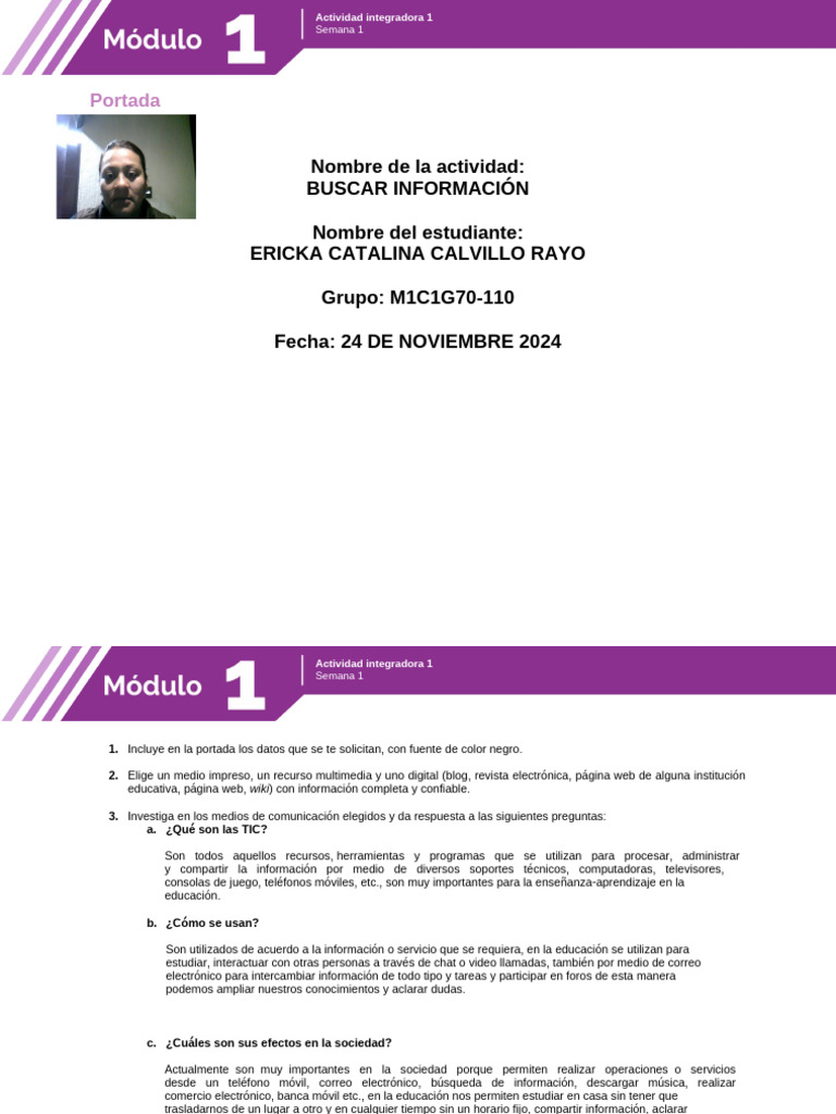 CalvilloRayo Ericka M1S1AI1 | PDF | Información | Multimedia