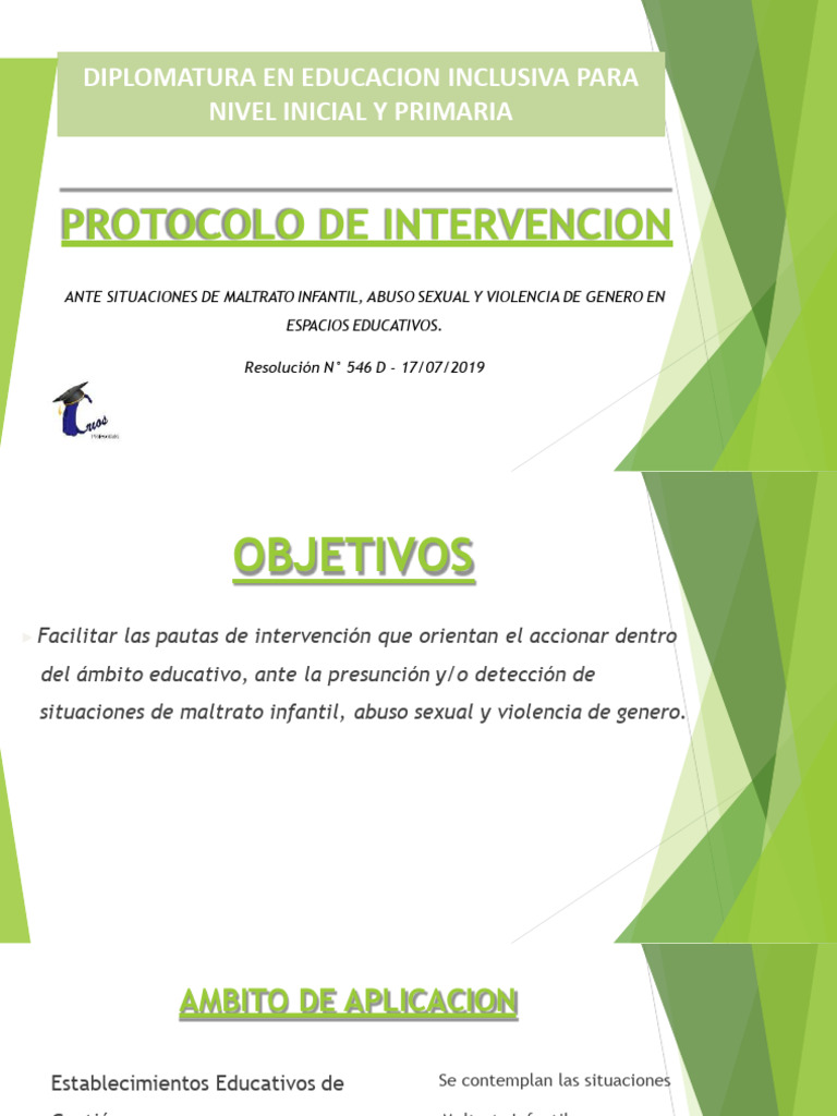 Protocolo de Intervencion. Lic Natalia Cabrera | PDF | Abuso infantil | Abuso sexual