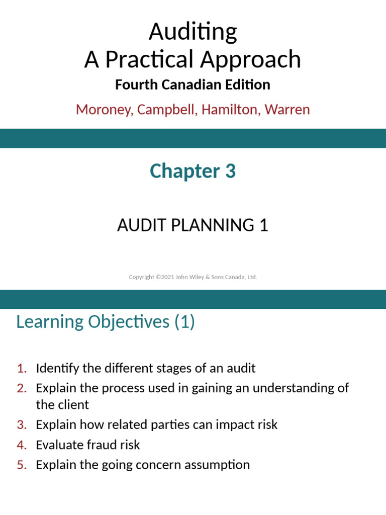 Auditing A Practical Approach: Audit Planning 1 | PDF | Audit | Going Concern