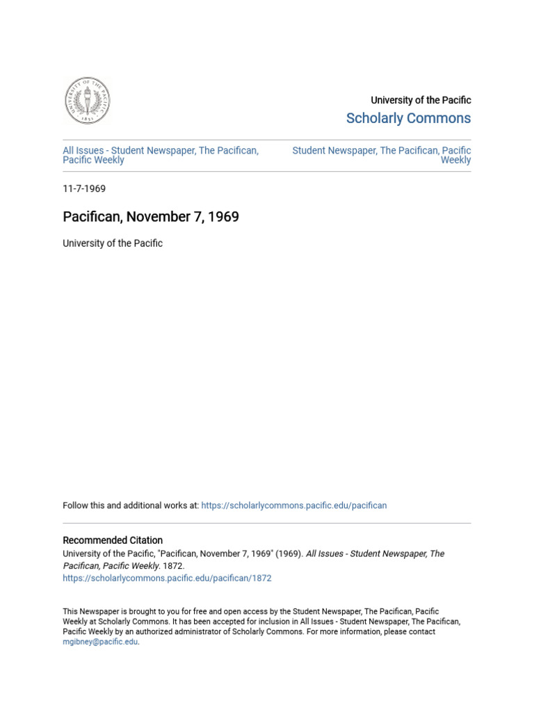 Pacifican November 7 1969 | PDF