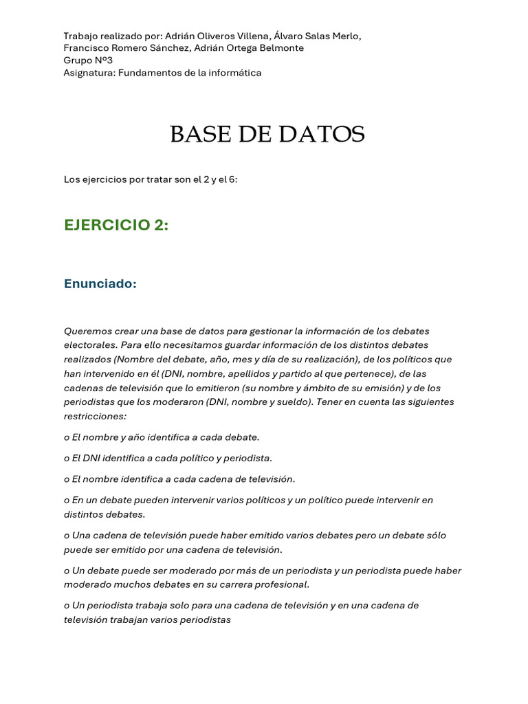 Base Datos | PDF