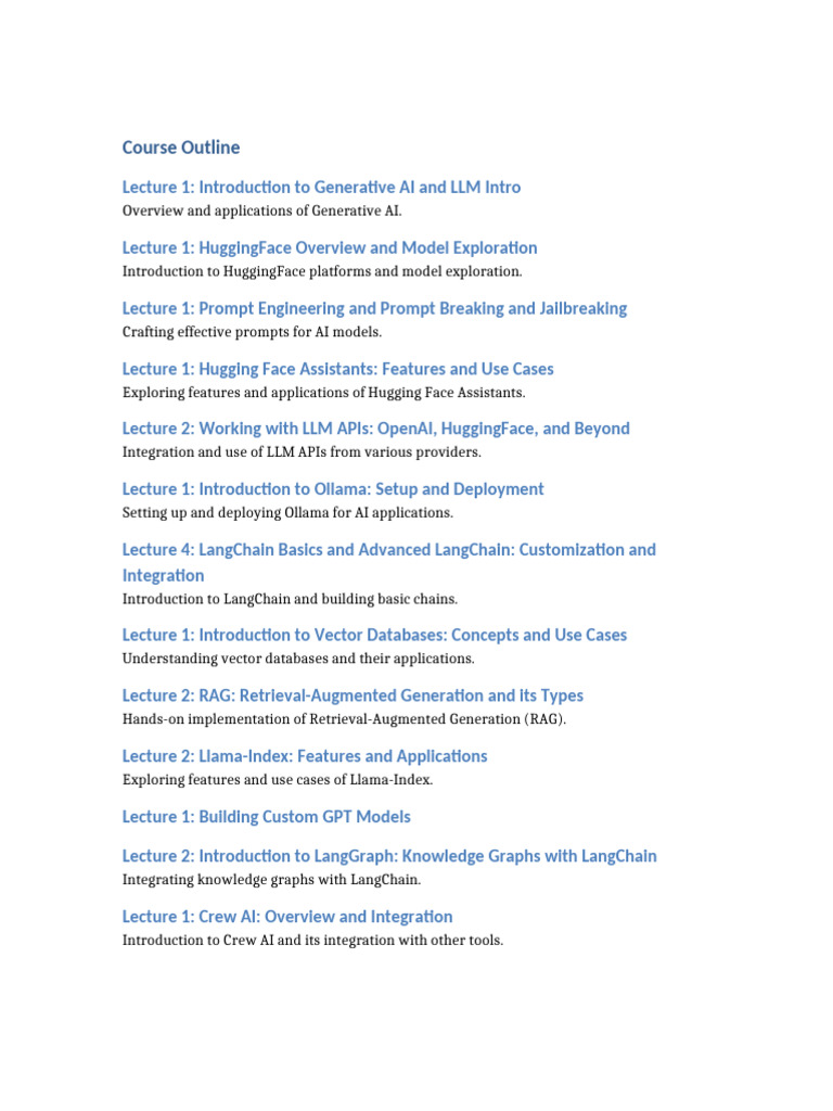 Formatted Lecture Outline | PDF