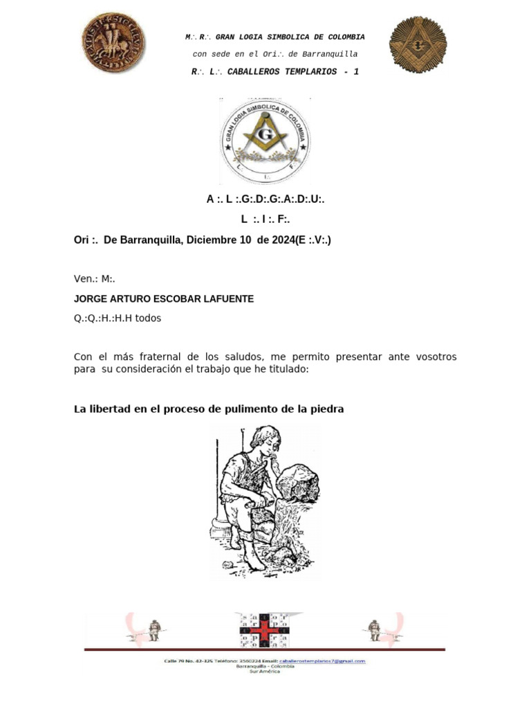 la libertad en el proceso de pulimiento de la piedra plancha No 3 FINAL | PDF | Libertad | Masonería