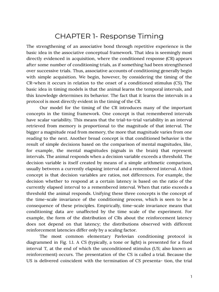 The Symbolic Foundations of Conditioned Behavior _CHAPTER 1- Response ...