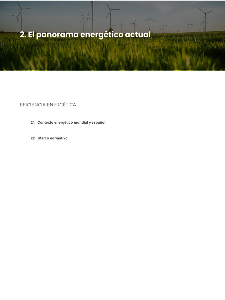 2 El Panorama Energetico Actual | PDF | Energía renovable | Cogeneración