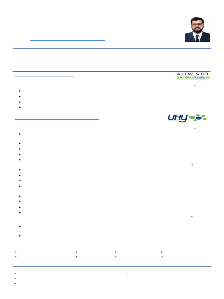 Resume - Muhammad Anosh Haider (F) | PDF | Audit | Internal Audit