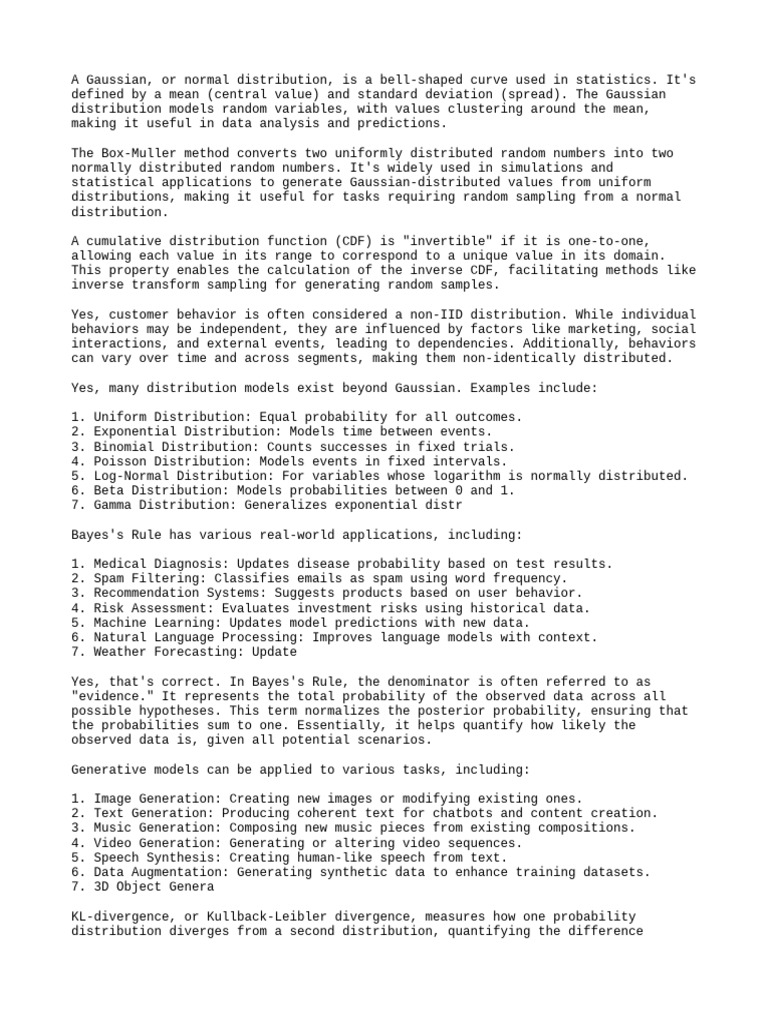 Week 12 Chats | PDF | Probability Distribution | Normal Distribution