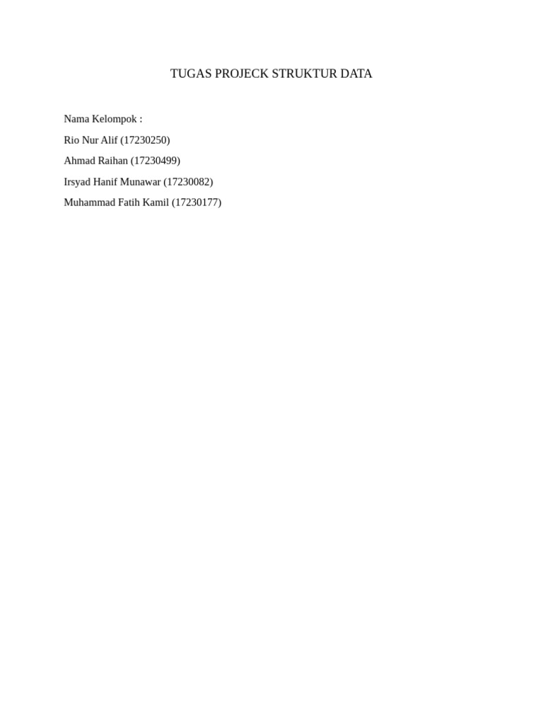 Tugas Projeck Struktur Data | PDF