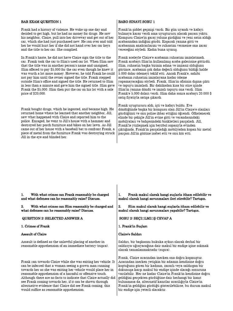 bar exam question-1 | PDF