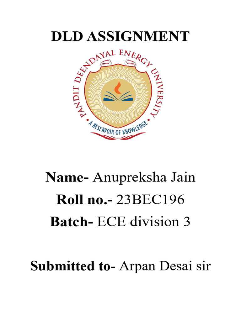 DLD Assignment | PDF