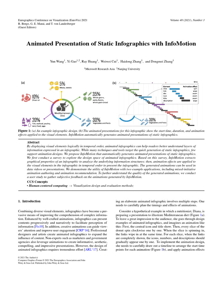 Animated Presentation of Static Infographics With InfoMotion | PDF ...