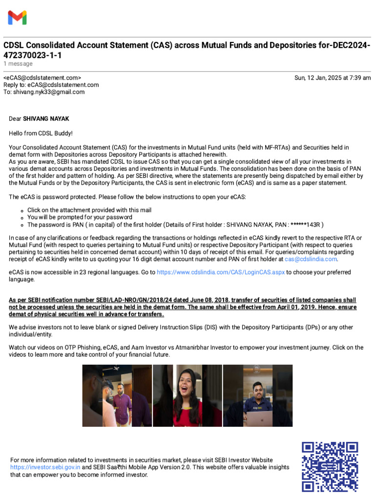 Gmail - CDSL Consolidated Account Statement (CAS) Across Mutual Funds and Depositories for ...