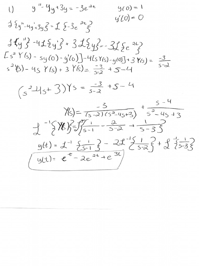 Final Exam Diff. Equations | PDF