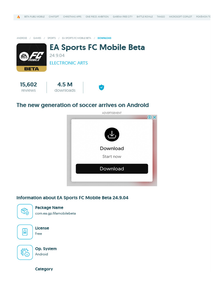 EA Sports FC Mobile Beta 24.9.04 Download | PDF | Mobile App | Android ...