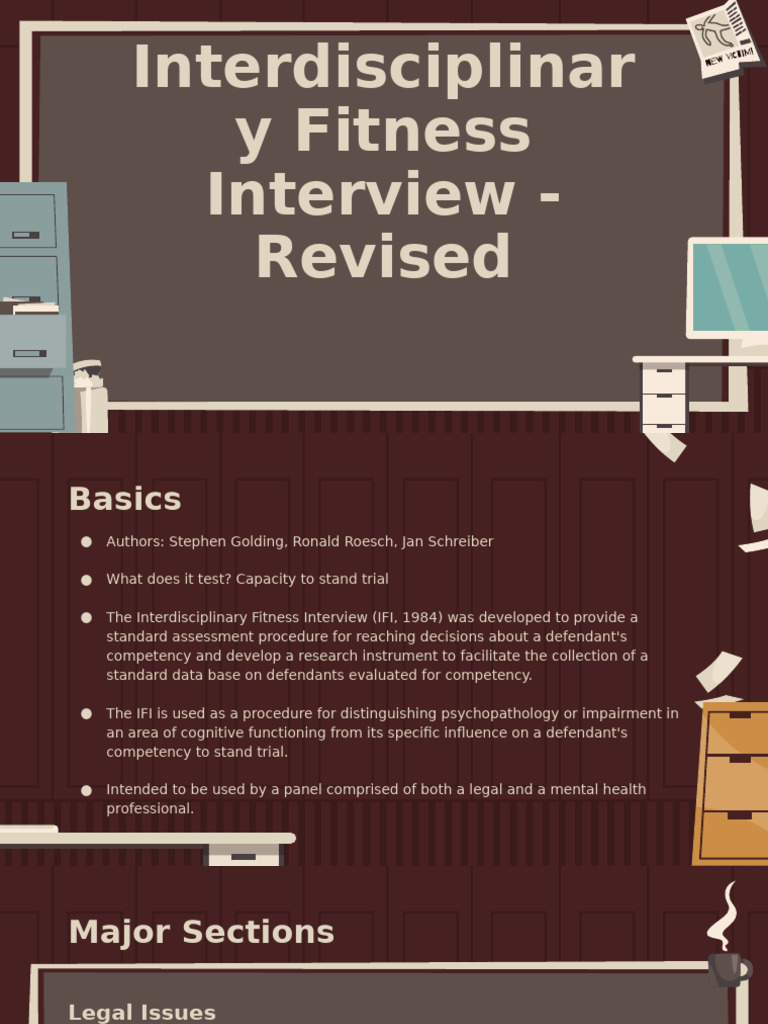 Interdisciplinary Fitness Interview - Revised | PDF | Psychopathology | Competence (Law)