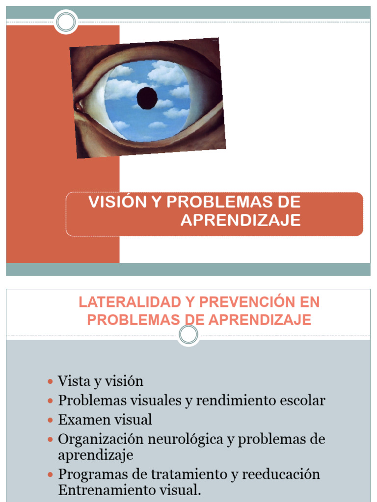 Visión y Aprendizaje: Problemas Visuales | PDF | Percepción visual ...