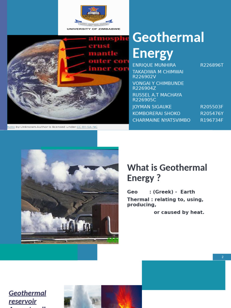 Geothermal Energy Presentation FINAL With Transitions | PDF | Geothermal Energy | Energy Conversion