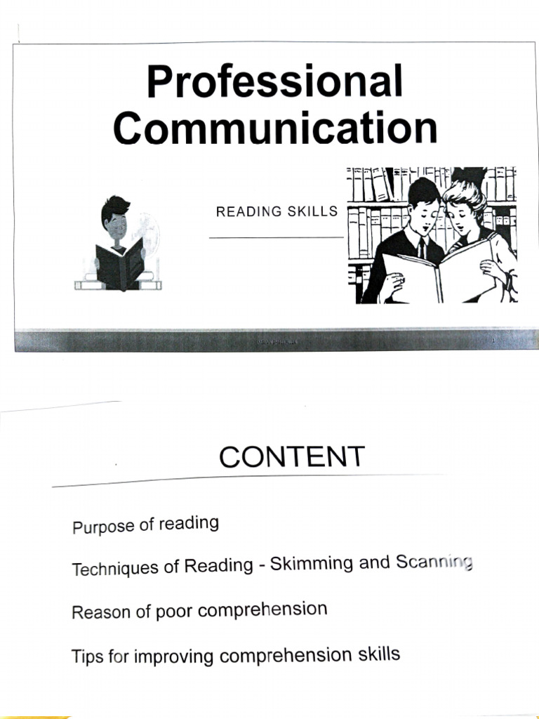 Professional Communication Unit 3 Reading Skills | PDF | Reading Comprehension | Paragraph