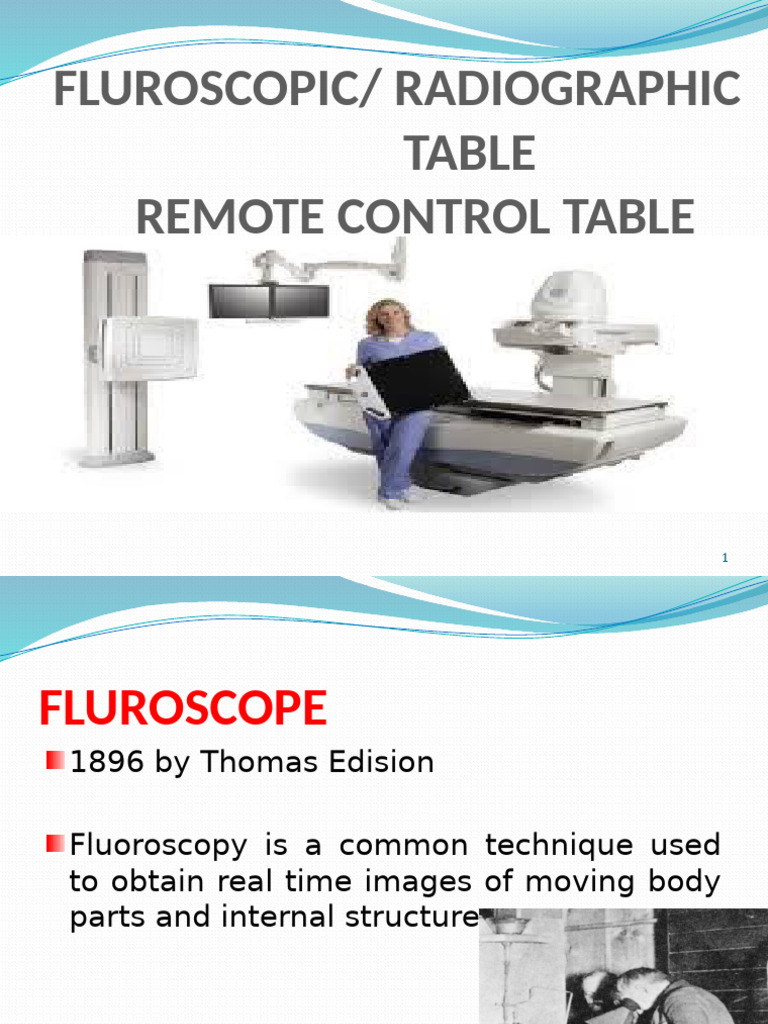 Fluoroscopic Table Features and Movements | PDF | Vacuum Tube | Radiography