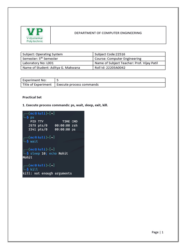 Osy Practical 5 (22203a0042) | PDF | Process (Computing) | Thread (Computing)