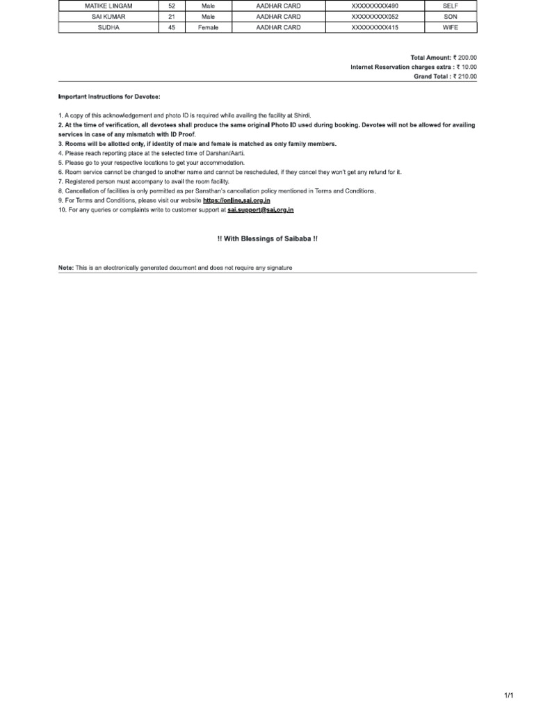 Room Booking | PDF
