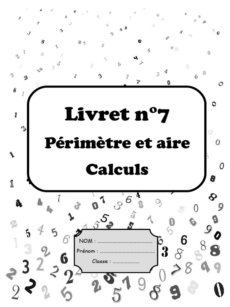 LIVRET 7 Périmètre Et Aire Calculs | PDF | Zone | Géométrie euclidienne