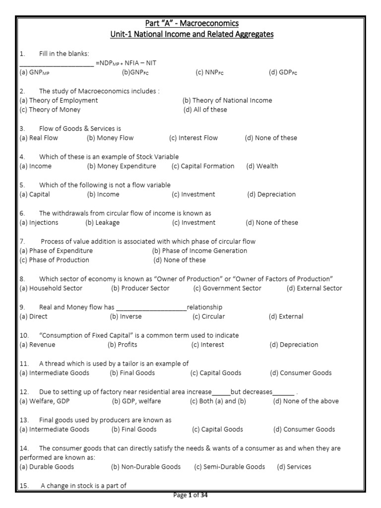 Macro Economics Questions | PDF | Money | Banks