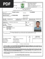 Admit Card Sample SSC | PDF