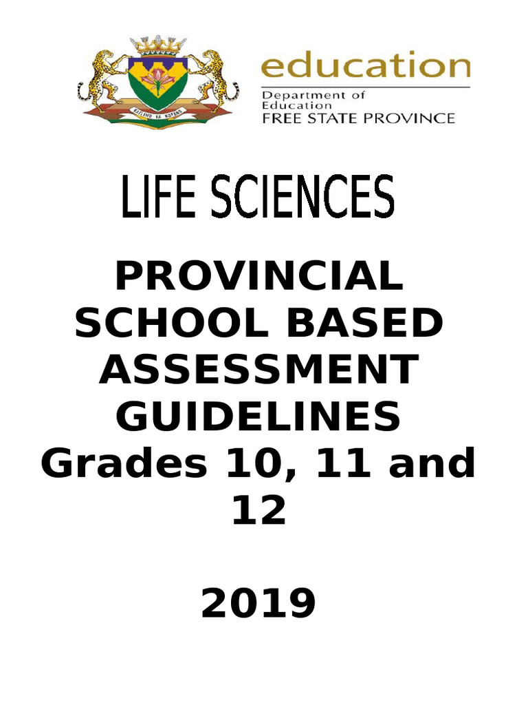 FS - LFSC School Based Assessment Guidelines 2019 1563783760 | PDF | Rubric (Academic) | Teachers