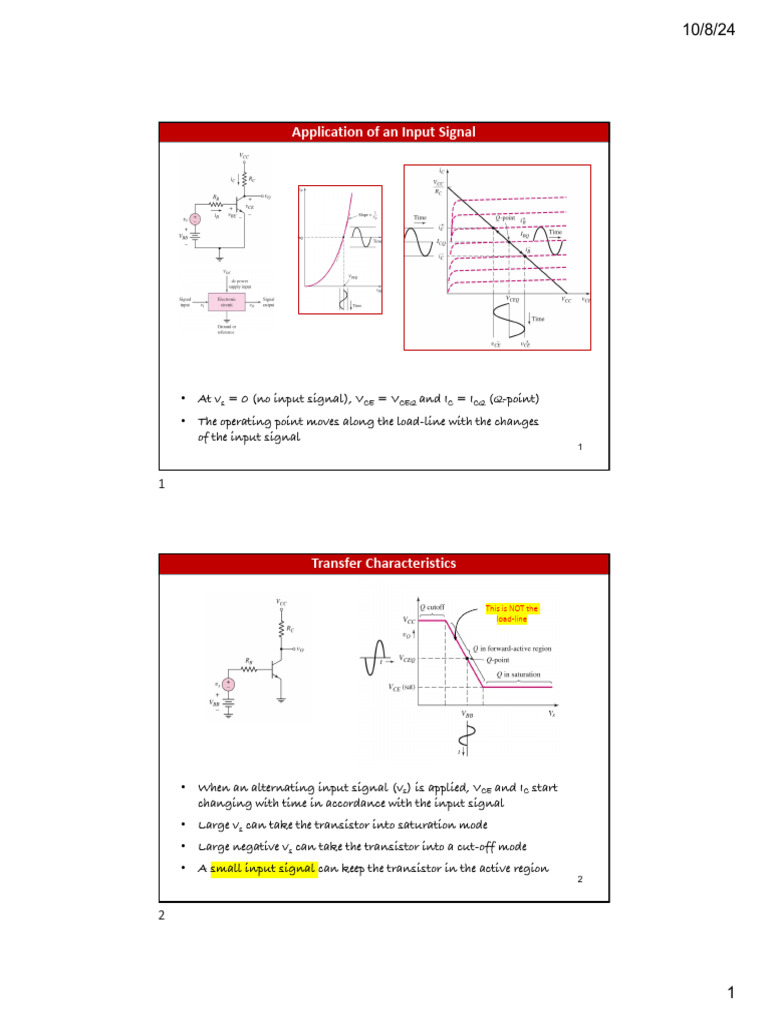 Unt-05 - Small-Signal Model - Handout - 2S | PDF | Bipolar Junction Transistor | Electrical Circuits