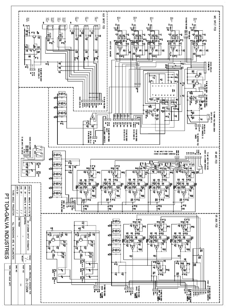 Schematic TOA ZA 2128MW Input PCB | PDF