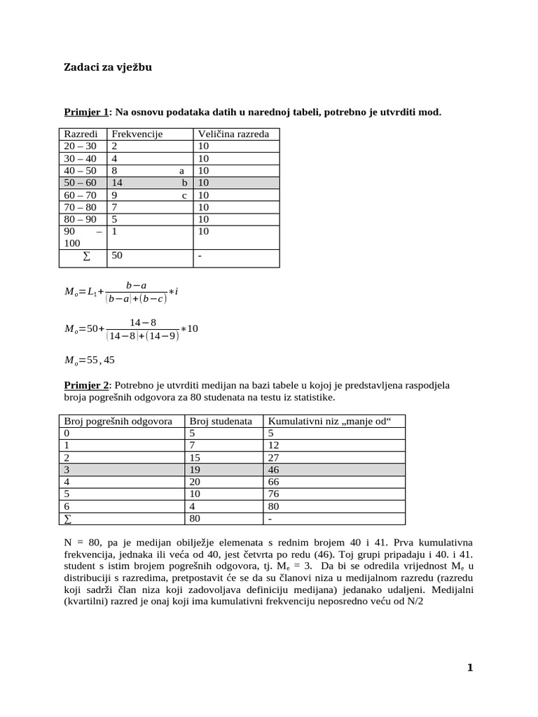 Metode Zadaci I Dio | PDF