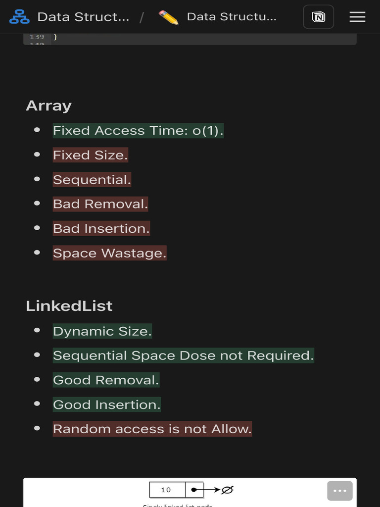 Data Structures: Array vs LinkedList | PDF