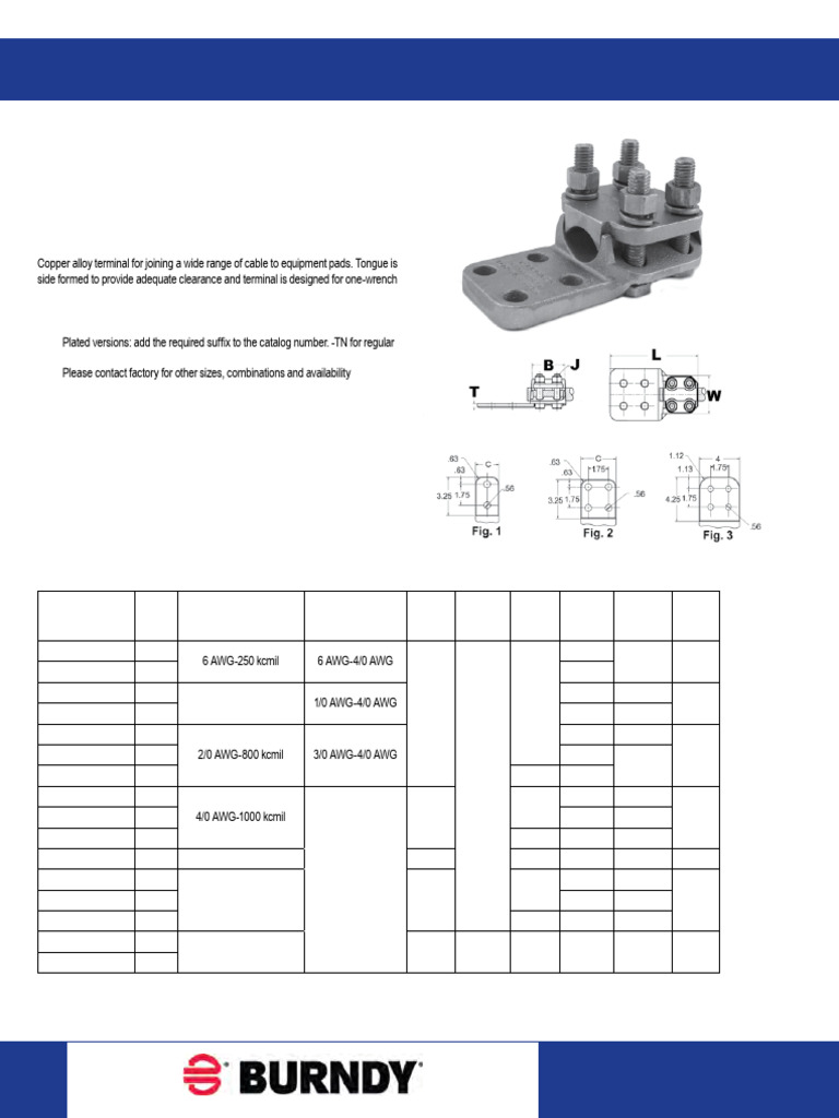 Hubbell-Burndy_07262_L14_CAT | PDF | Copper | Building Engineering