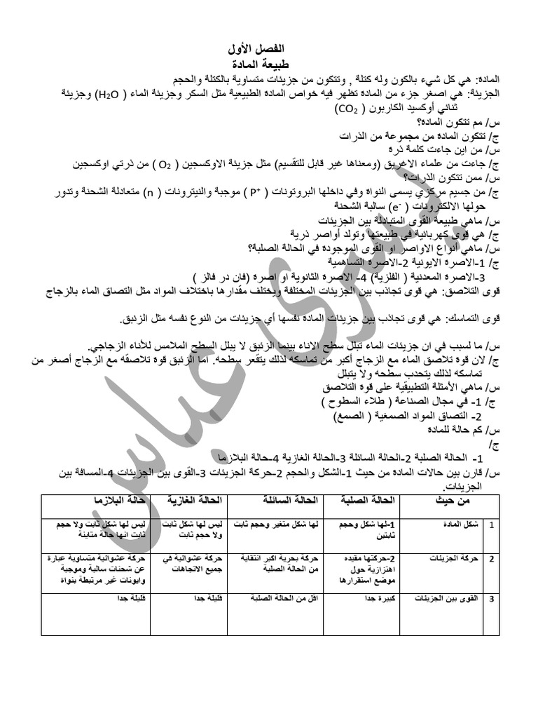 ملزمة طبيعيات الاول علامة 241129 123908 | PDF