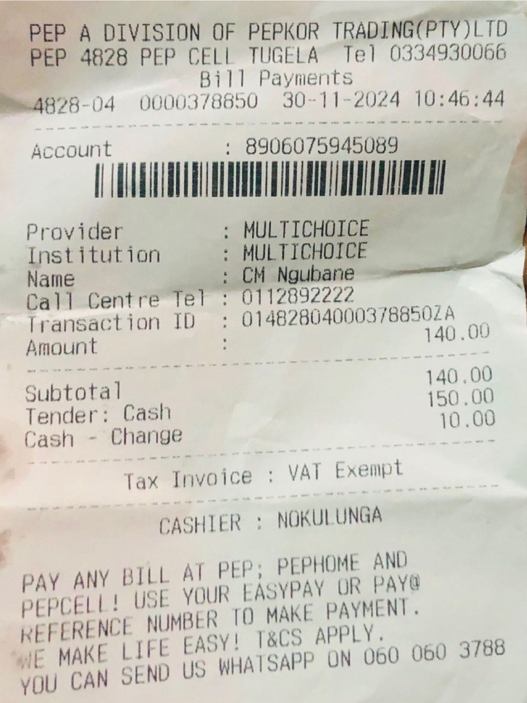 DSTV Proof of Payment | PDF