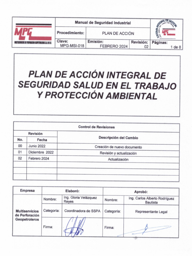 Plan de Accion Integral | PDF