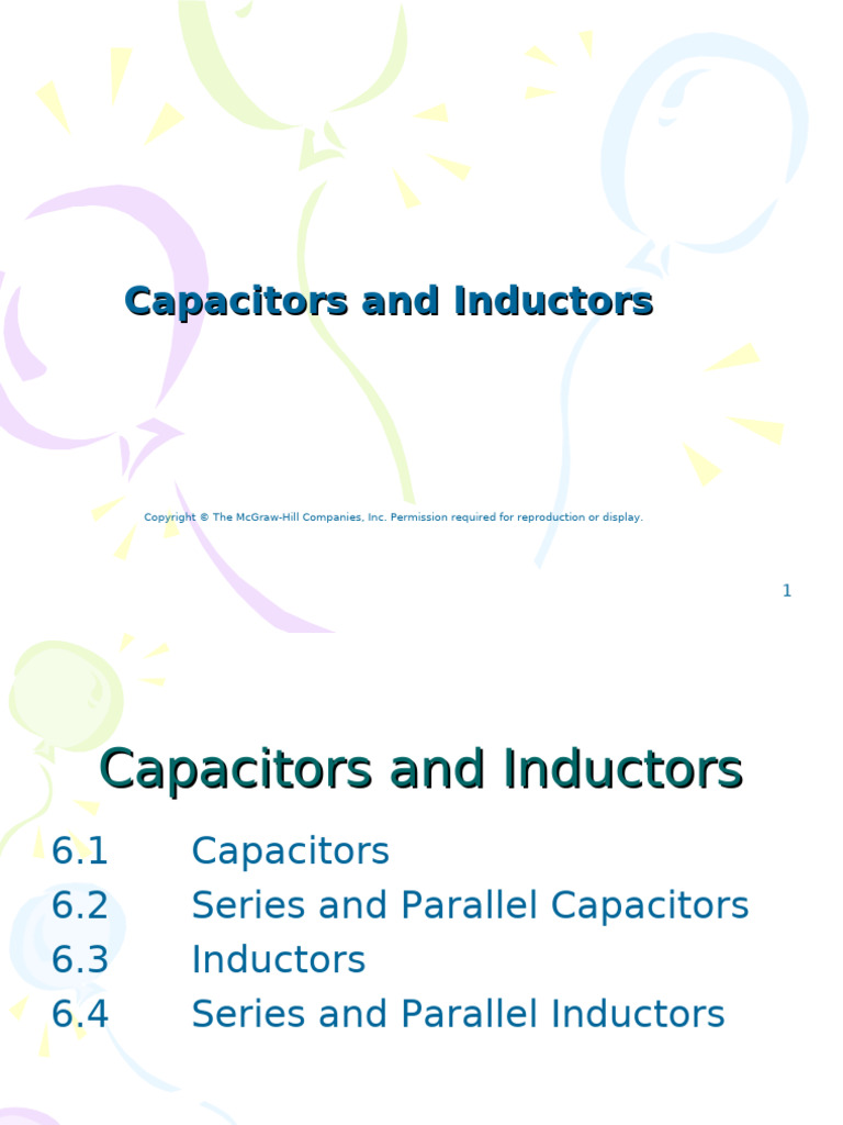 Capacitors & Inductors (Part 1) | PDF | Capacitor | Series And Parallel Circuits