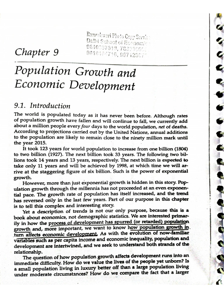 Dev Eco Chapter Population Devraj Rar | PDF